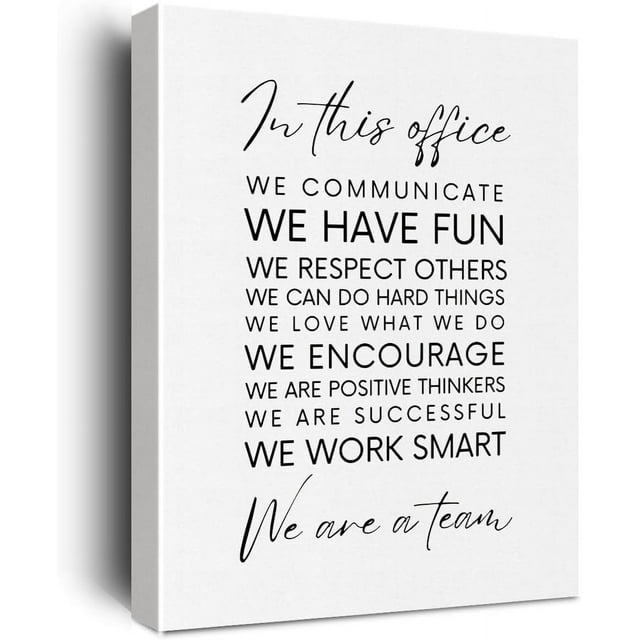 AXXPosters-Positive Canvas Wall Art Framed Therapy Office Decor Mental ...