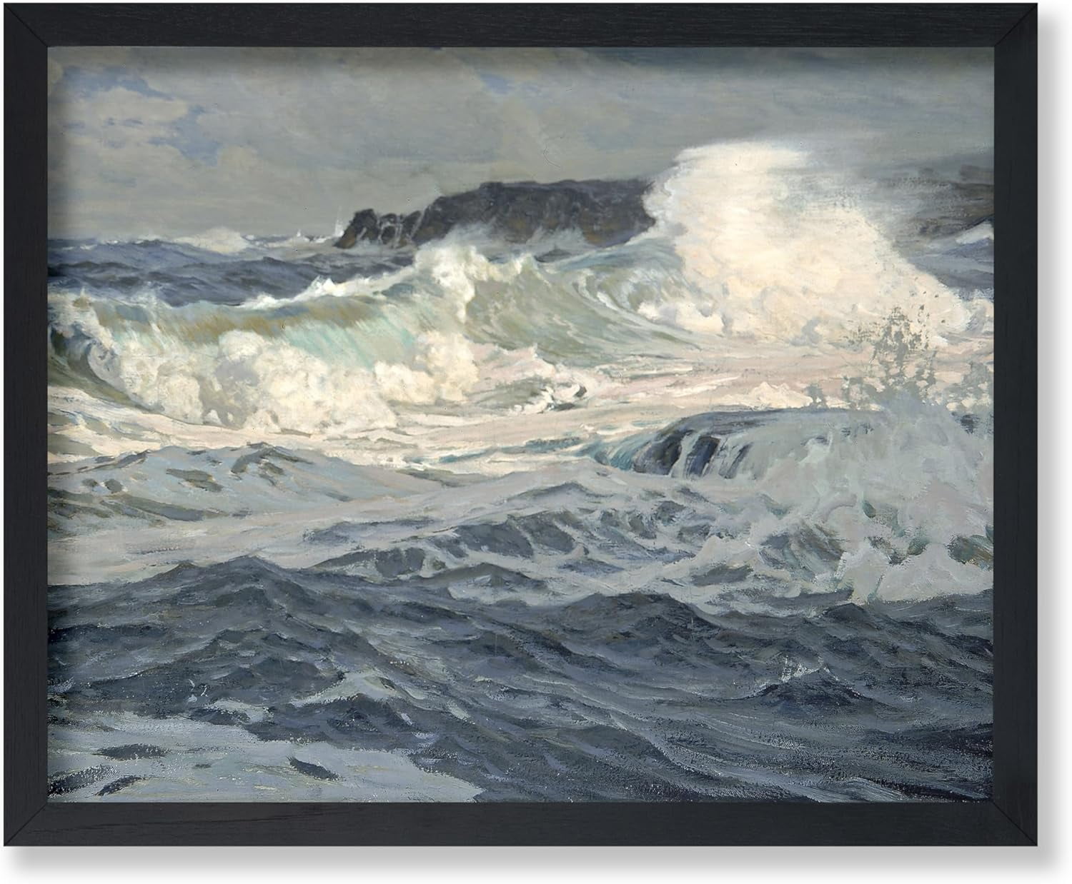 AXXPosters Poster Master Vintage Ocean Waves Painting Poster-Retro ...