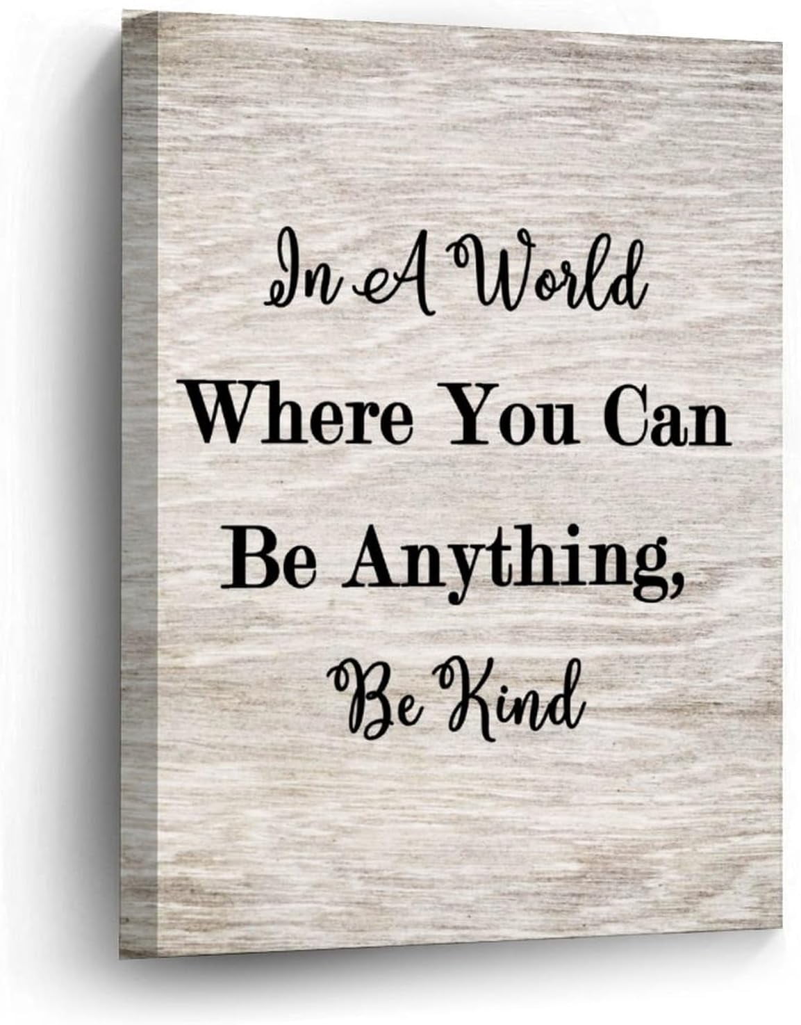 AXXPosters Quotes Canvas Wall Art 16x20in,In A World Where You Can Be ...
