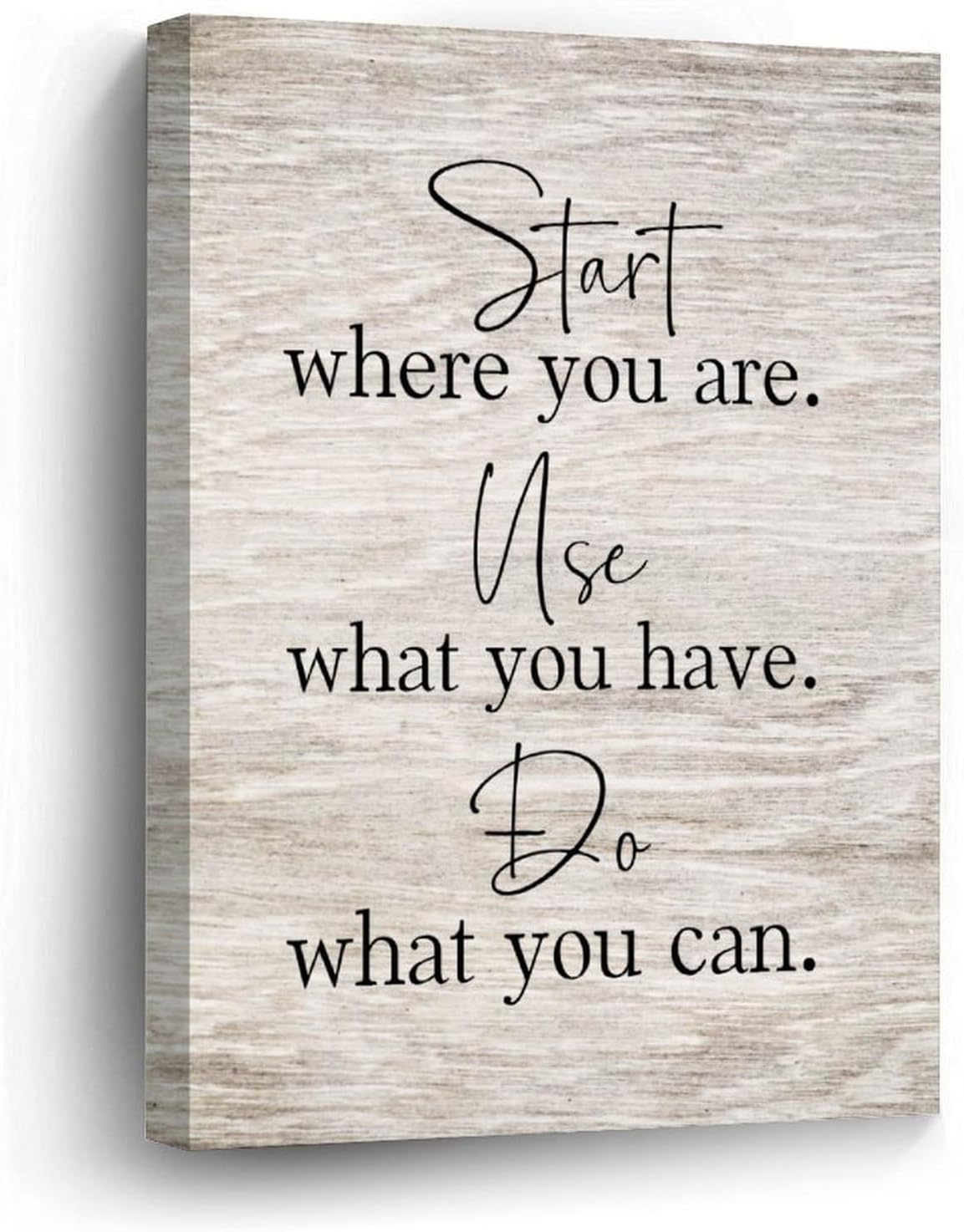 AXXPosters Quotes Canvas Wall Art 8x10in,Start Where You are.Use What ...