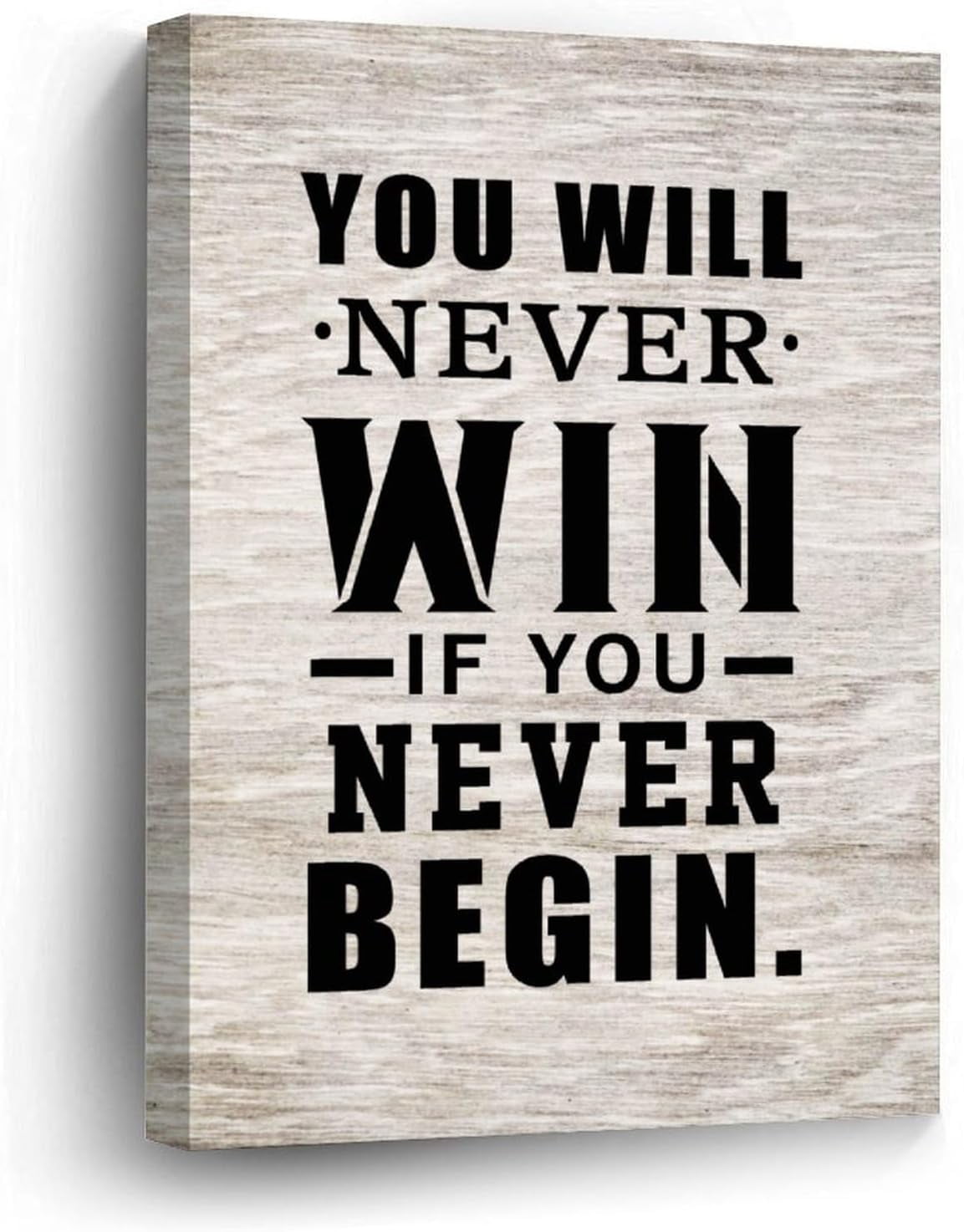AXXPosters Quotes Canvas Wall Art 8x10in,You Will Never Win If You ...