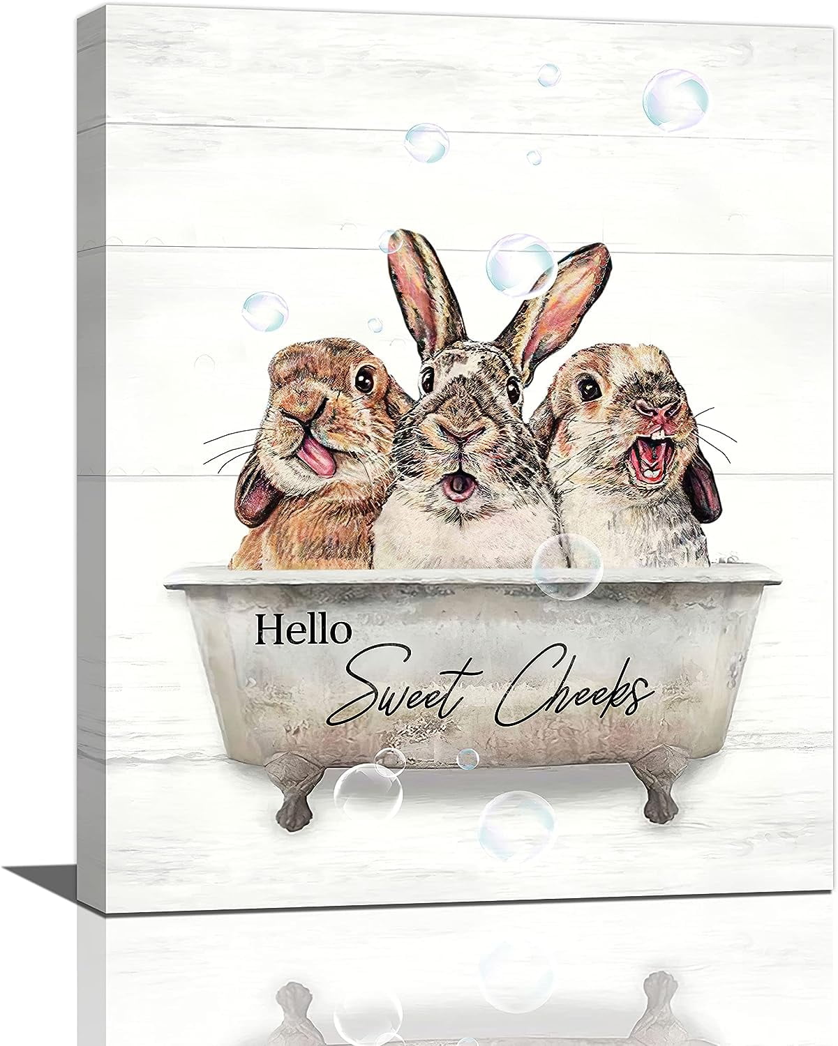 AXXPosters Rabbit Bathroom Wall Art Funny Bathtub Pictures Wall Decor ...