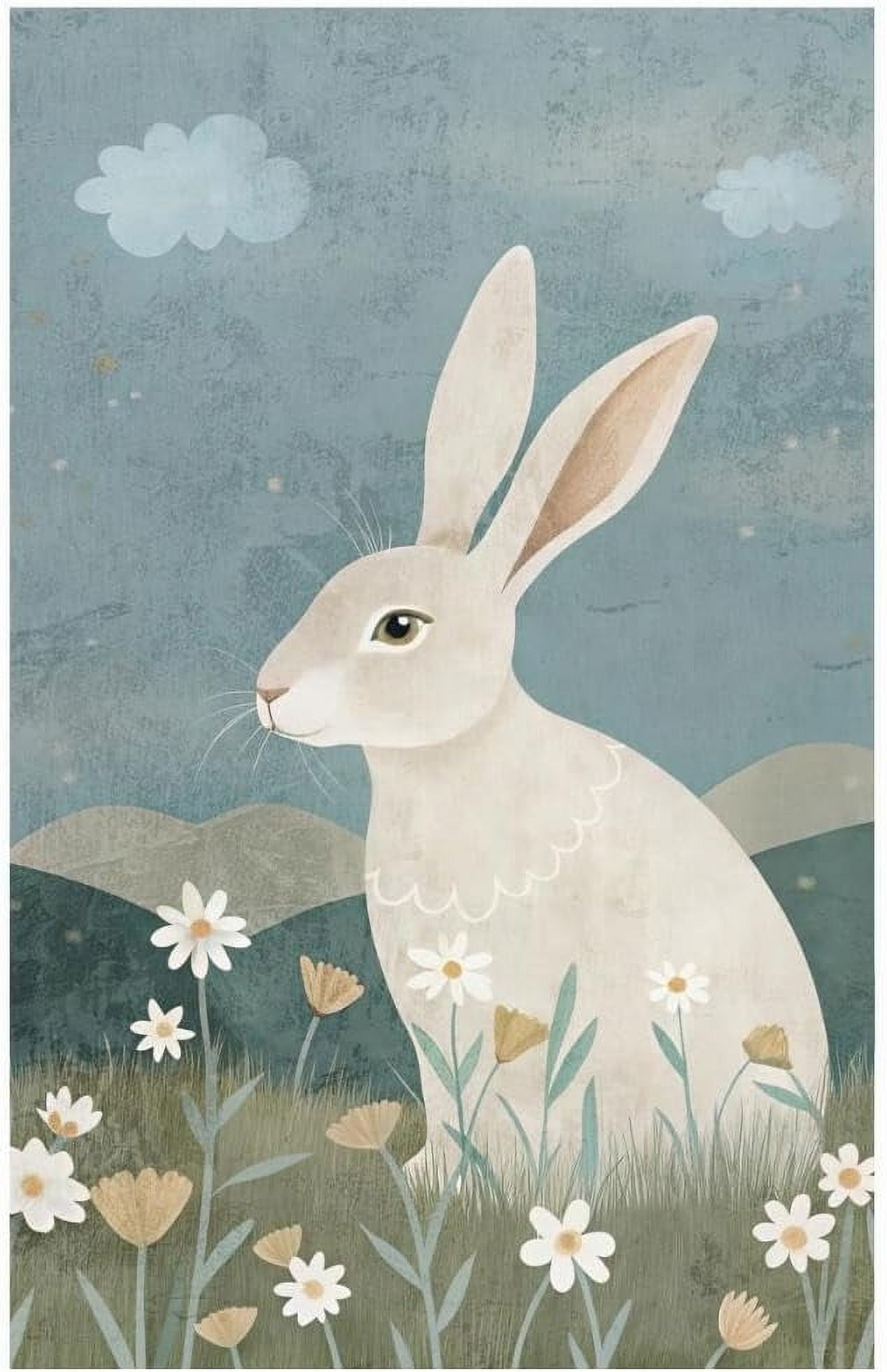 AXXPosters Rabbit Kids Poster Print Boho Nursery Wall Art Gentle ...