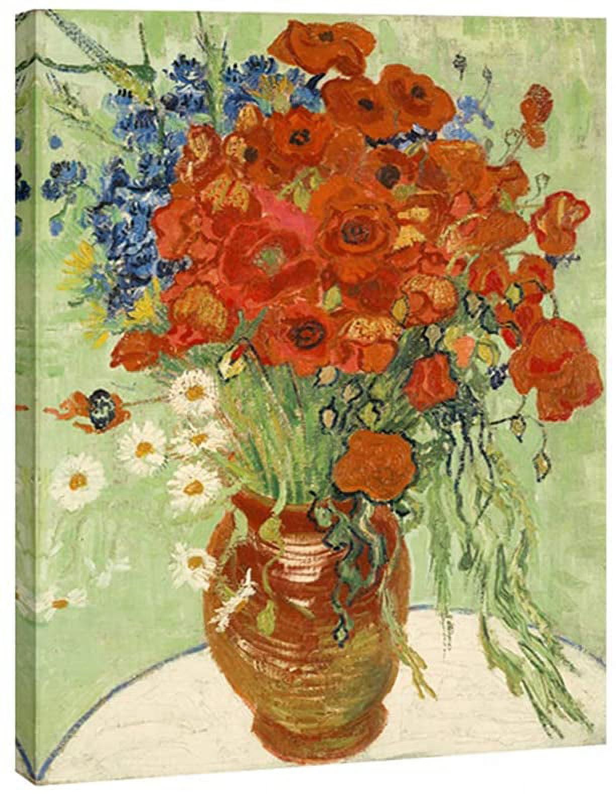 AXXPosters-Red Poppies and Daisies Large Canvas Prints Wall Art of Van ...