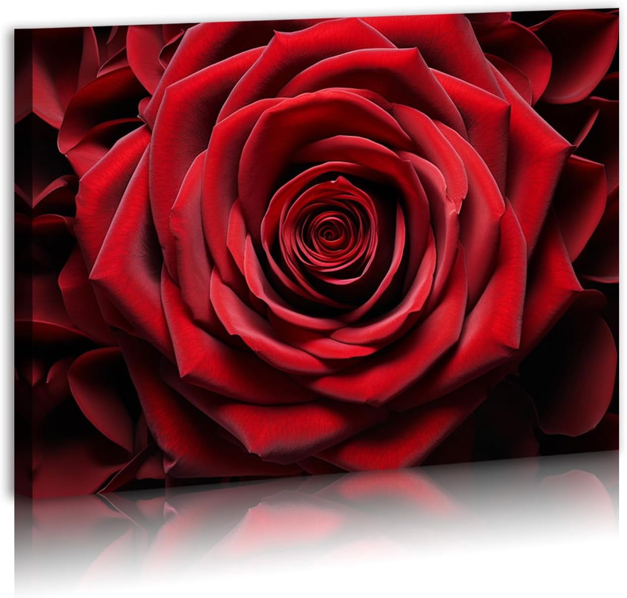 AXXPosters-Red Rose Close Up Detail Modern Flowers Giclee Canvas Prints ...
