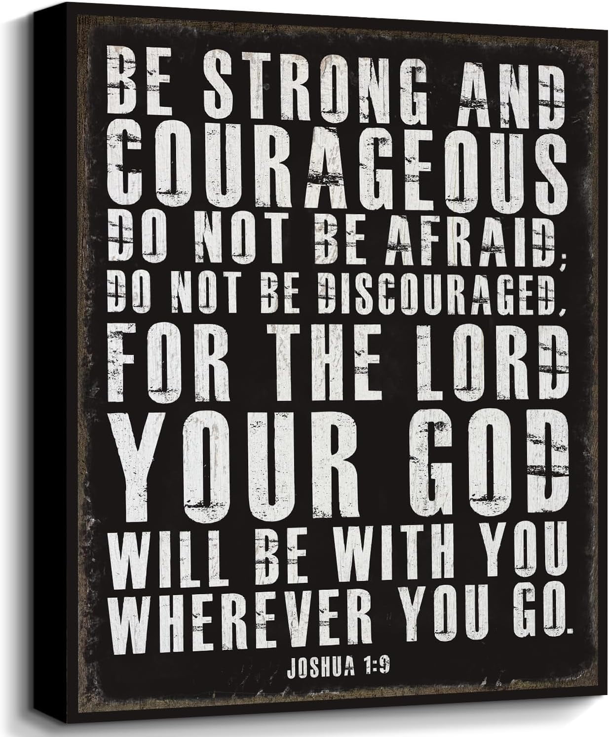AXXPosters-Retro Christian Wall Art Be Strong and Courageous Bible ...