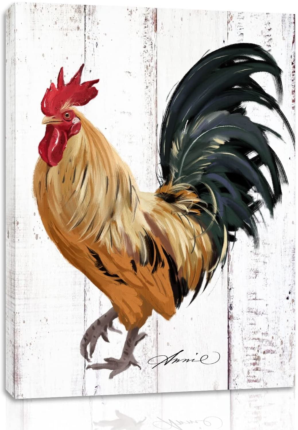 AXXPosters-Rooster Kitchen Decor Wall art - Farmhouse Canvas Painting ...