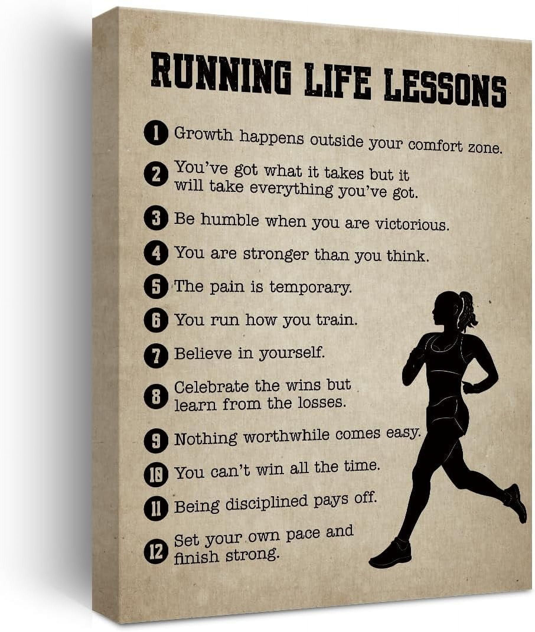 AXXPosters-Running Gifts Inspirational Wall Decor Canvas Wall Art ...