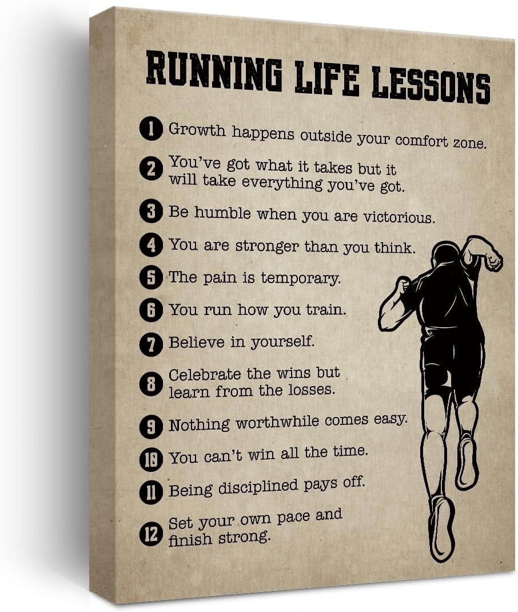 AXXPosters-Running Gifts Inspirational Wall Decor Canvas Wall Art ...