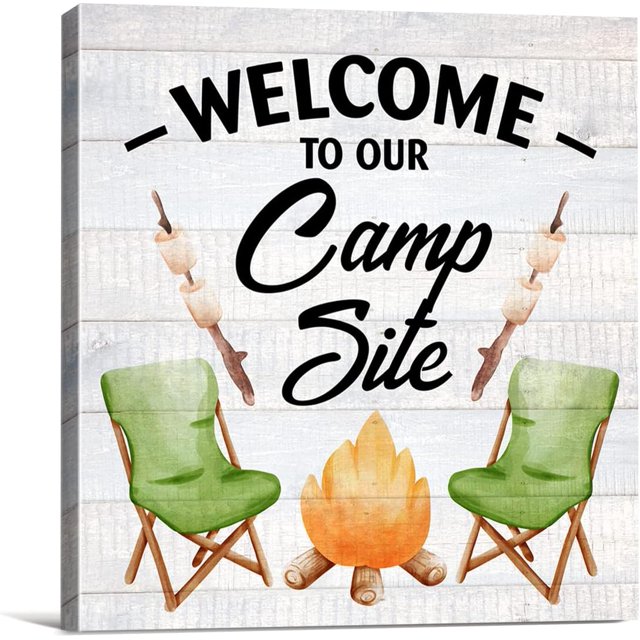 AXXPosters-Rustic Camping Farmhouse Canvas Print Wall Art Decor Country ...