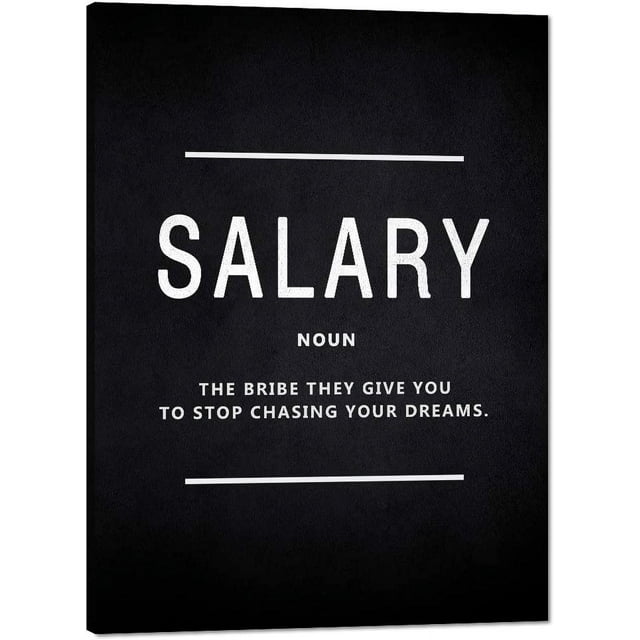 AXXPosters-Salary Noun Inspirational Wall Art Motivational Entrepreneur ...
