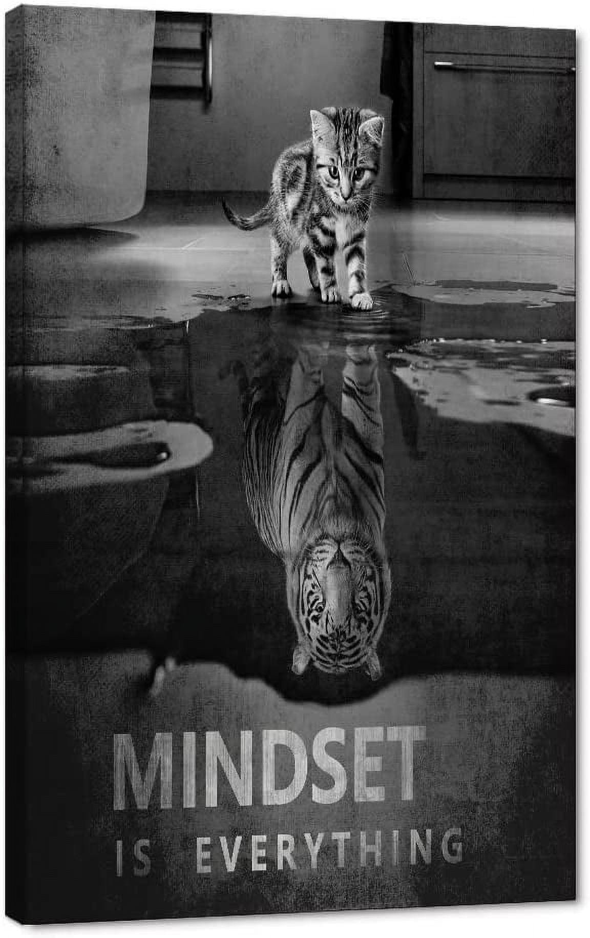 AXXPosters-Small Cat Big Tiger Motivational Wall Art Inspirational ...