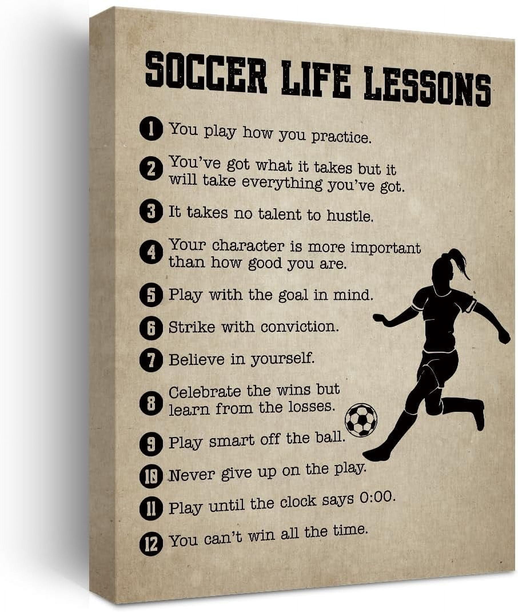 AXXPosters-Soccer Gifts Inspirational Wall Decor Canvas Wall Art ...
