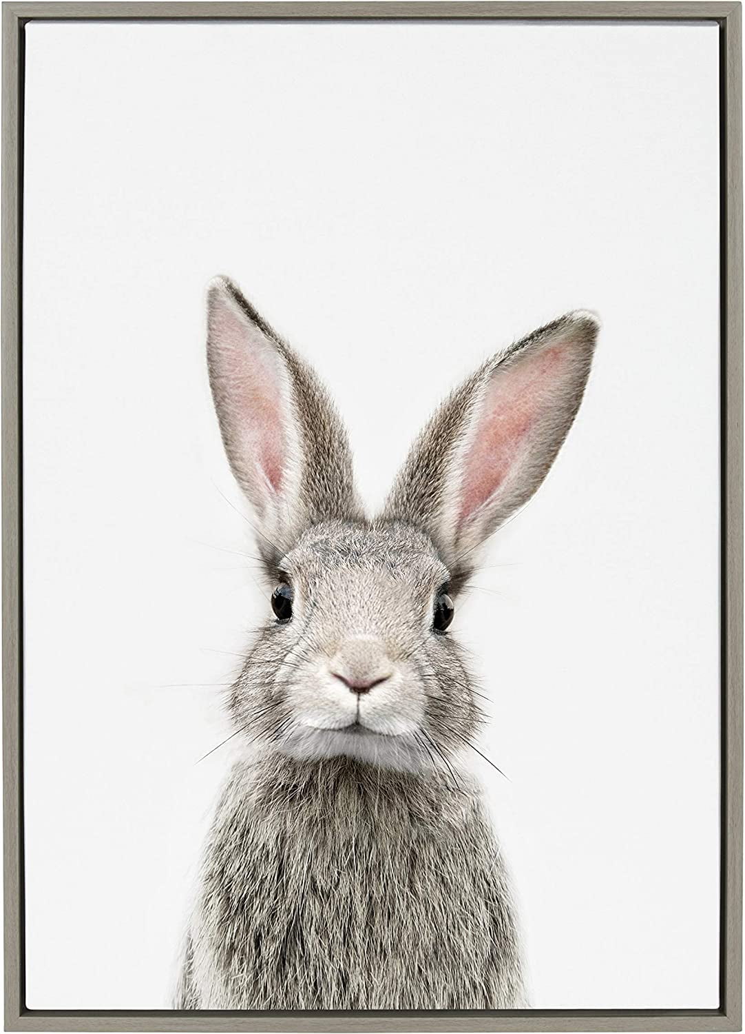 AXXPosters-Sylvie Female Baby Bunny Rabbit Animal Print Portrait Canvas ...