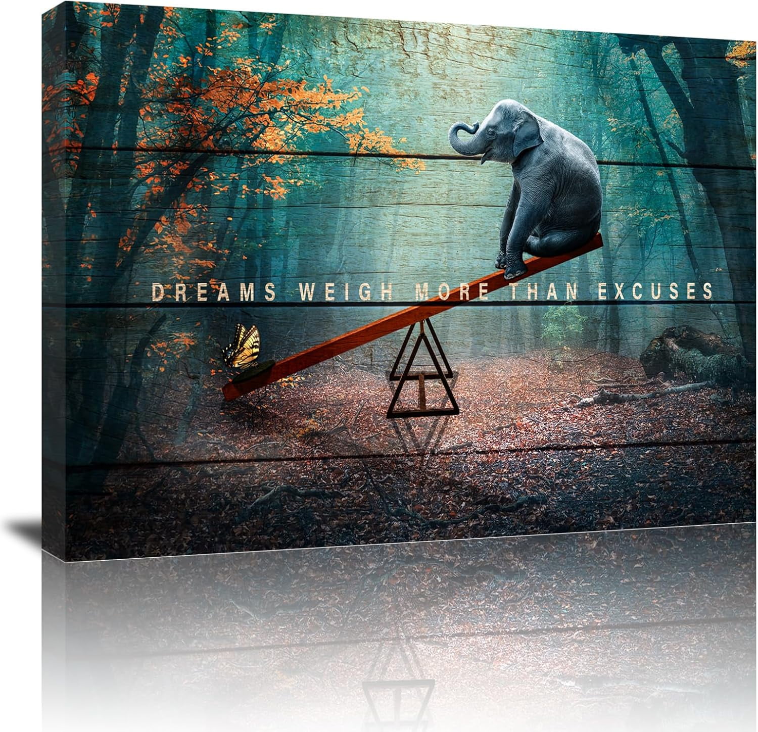 AXXPosters-Teamwork Canvas Wall Art - Large Framed Motivational Quotes ...