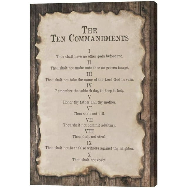 AXXPosters-Ten Commandments Wall Art 10 Commandments Pictures Wall ...
