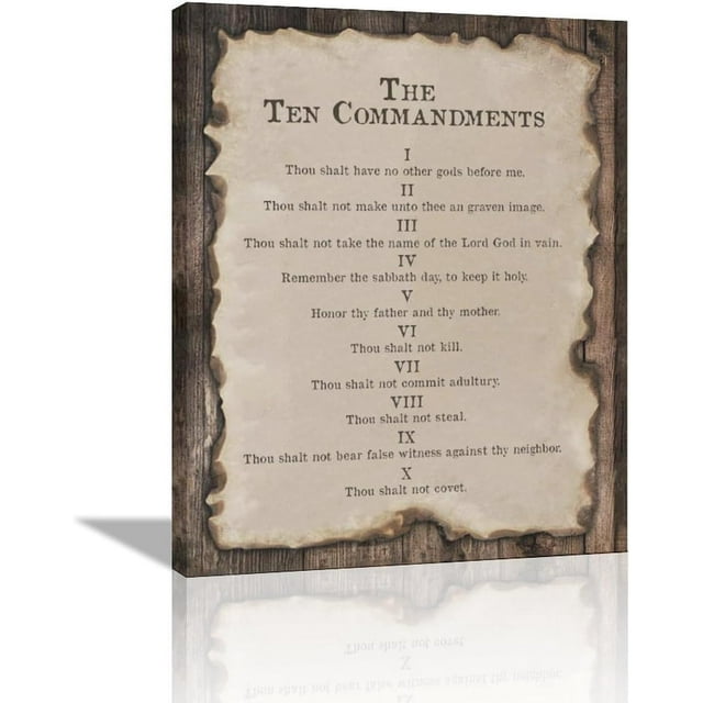 AXXPosters-Ten Commandments Wall Art 10 Commandments Pictures Wall ...