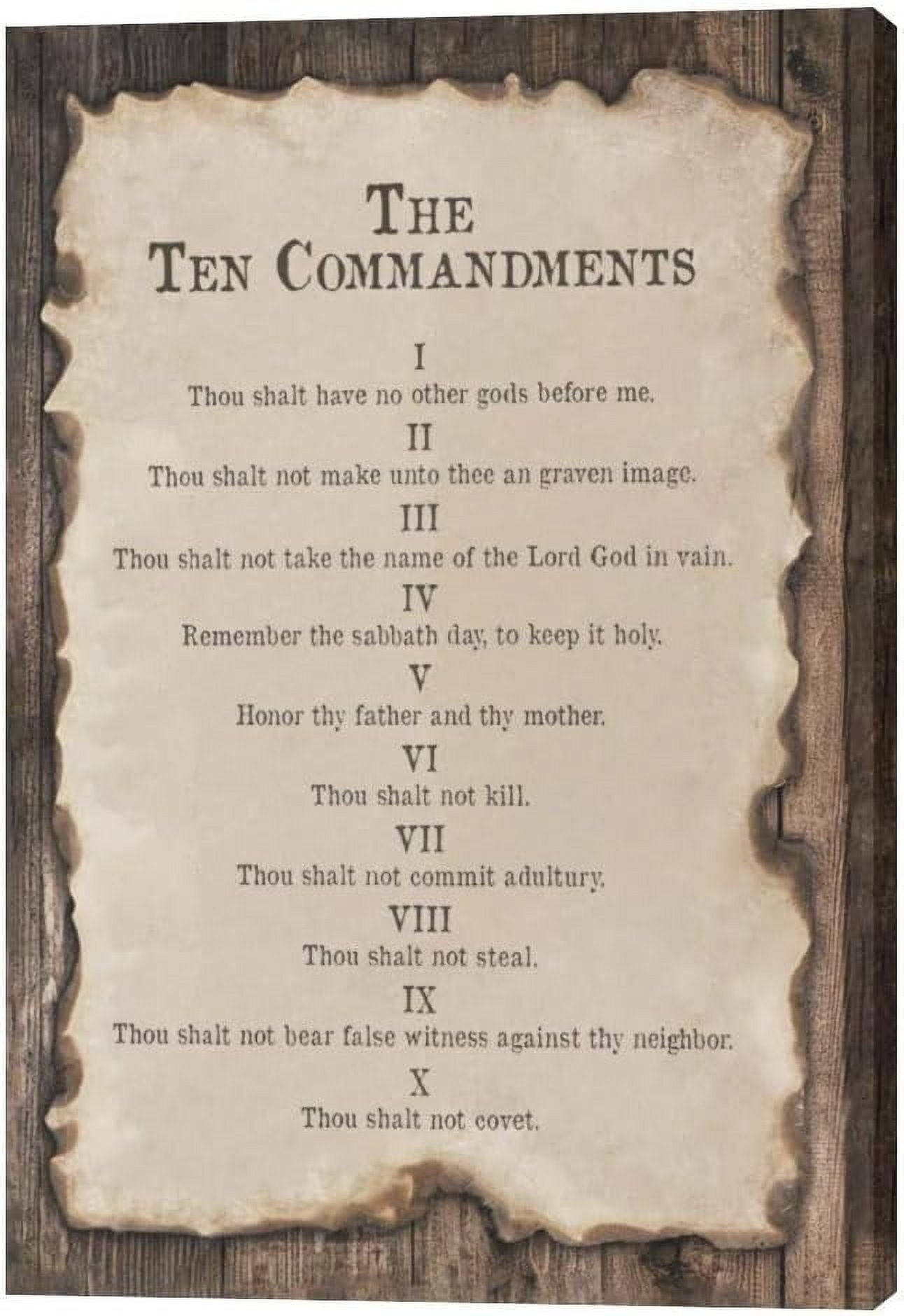 AXXPosters-Ten Commandments Wall Art 10 Commandments Pictures Wall ...