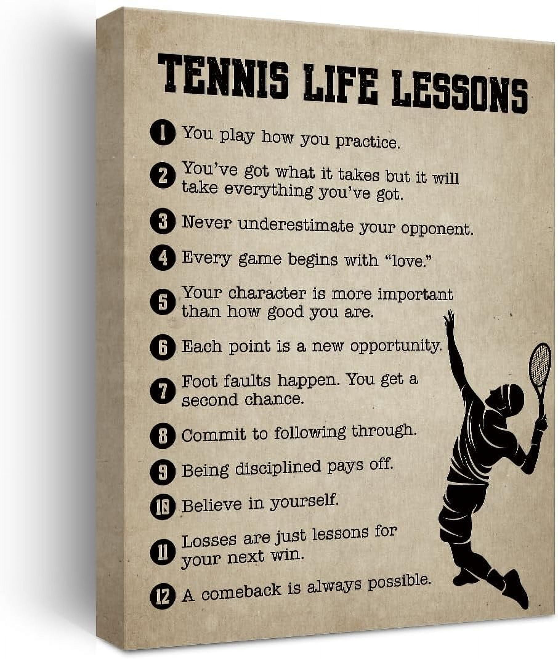 AXXPosters-Tennis Gifts Inspirational Wall Decor Canvas Wall Art ...