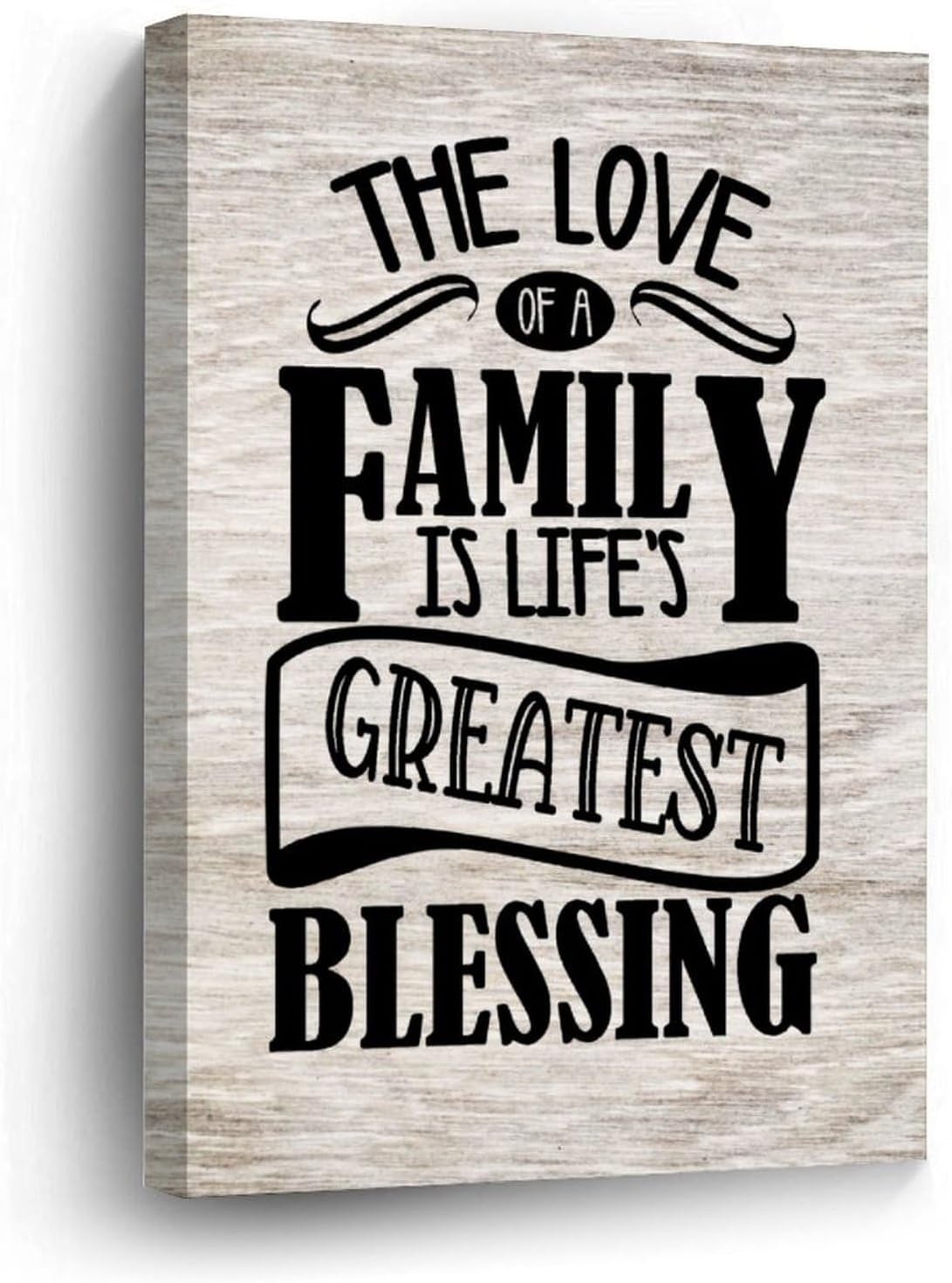 AXXPosters The Love of A Family is Canvas Wall Art with Saying 12x16in ...