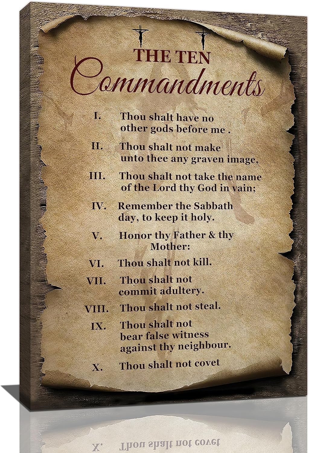 AXXPosters-The Ten Commandments Wall Art 10 Commandments Bible Verse Christian Scripture ...
