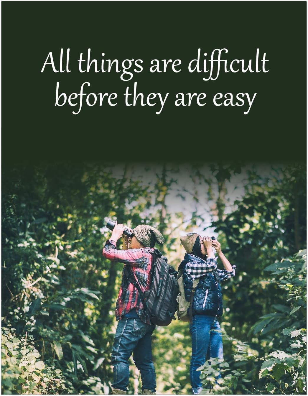 AXXPosters All Things Are Difficult Before They Are Easy Poster, Ready ...