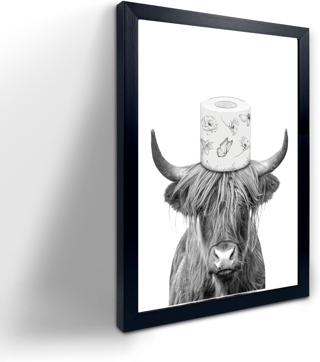AXXPosters-Toilet Paper On Head,Black Framed Funny Animal Prints ...