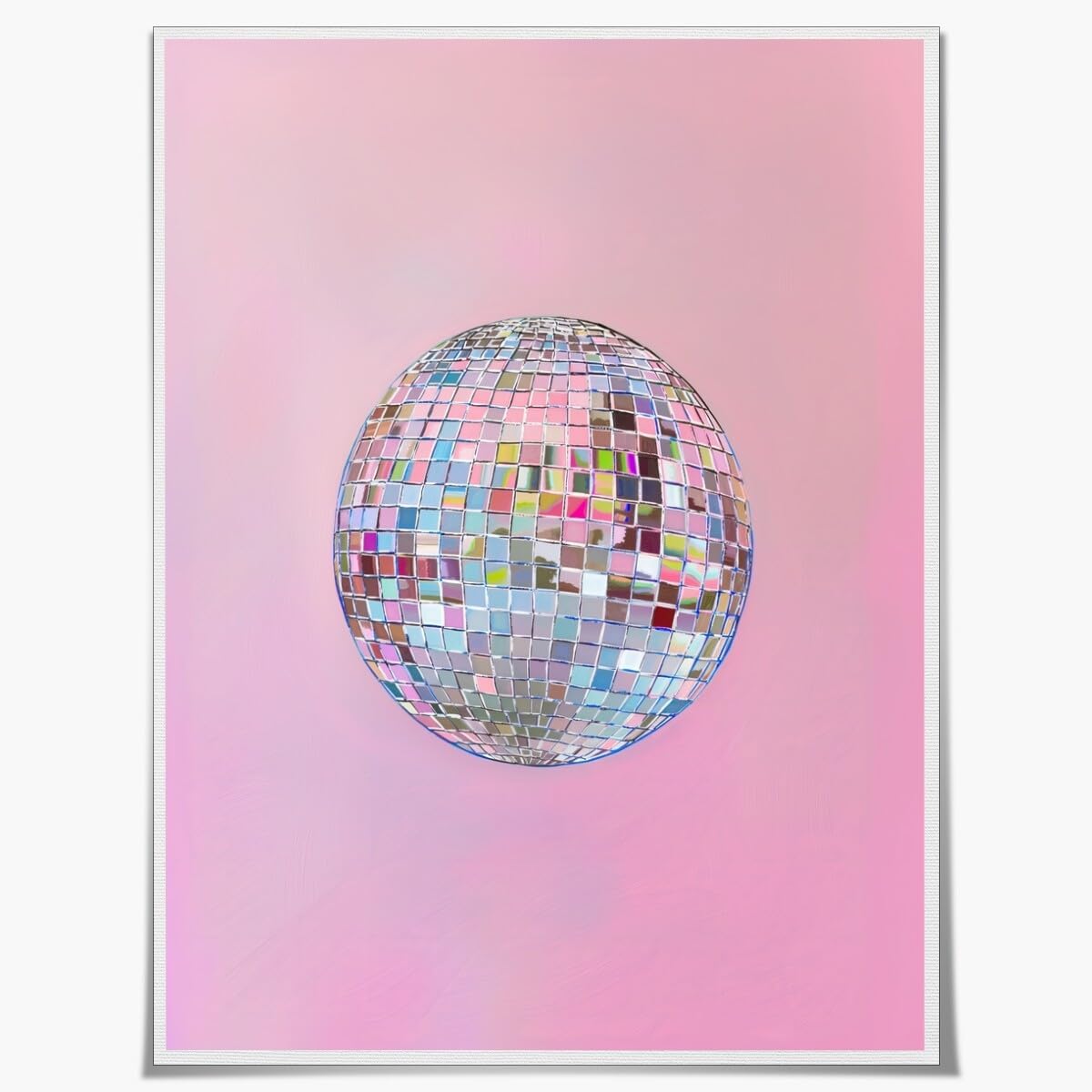 AXXPosters Trendy Funky Girl Wall Art Silver Disco Ball poster ...
