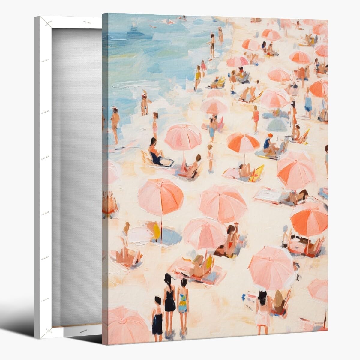 AXXPosters Trendy Pink Coastal Canvas Wall Art Coastal Cowgirl ...