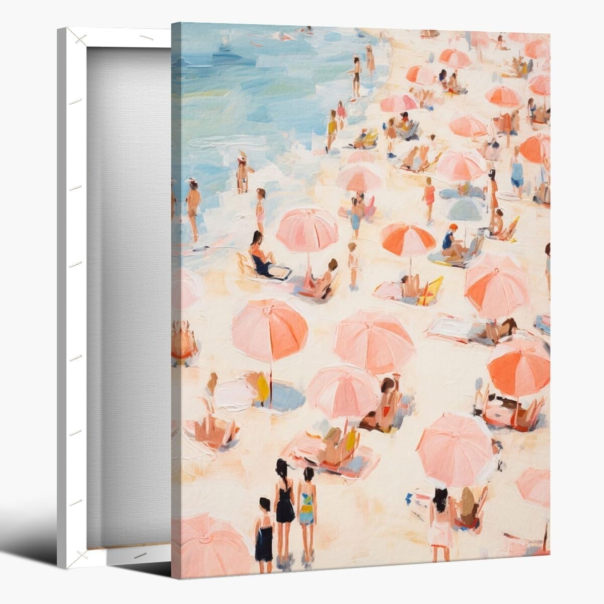 AXXPosters Trendy Pink Coastal Canvas Wall Art Coastal Cowgirl Aesthetic Room Poster Western ...