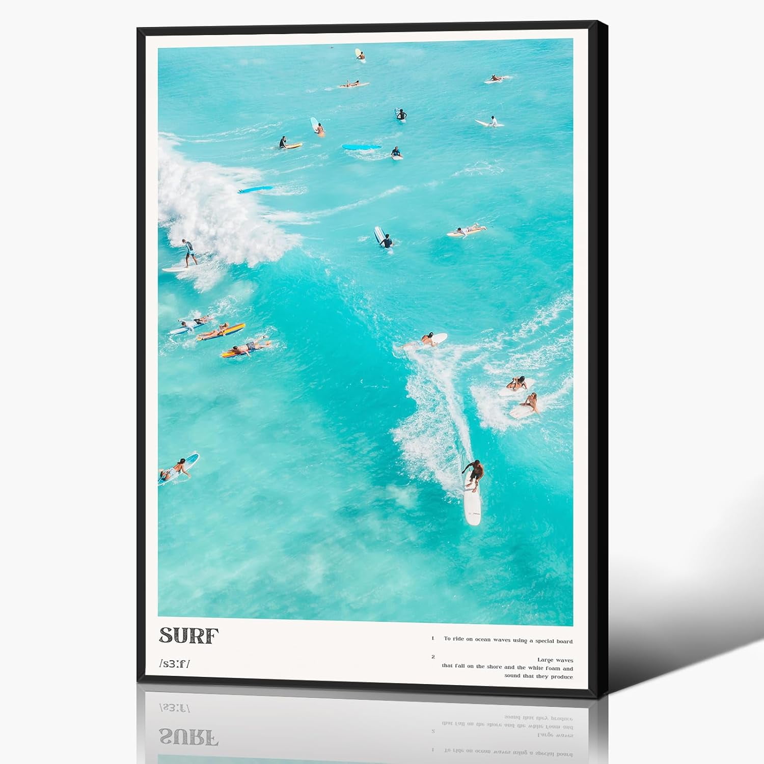 AXXPosters Trendy Pink Coastal Canvas Wall Art, Framed Coastal Cowgirl ...