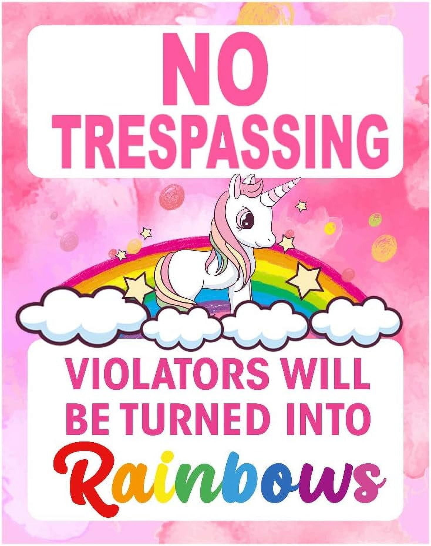 AXXPosters No Trespassing; Violators Will be Turned into Rainbows ...