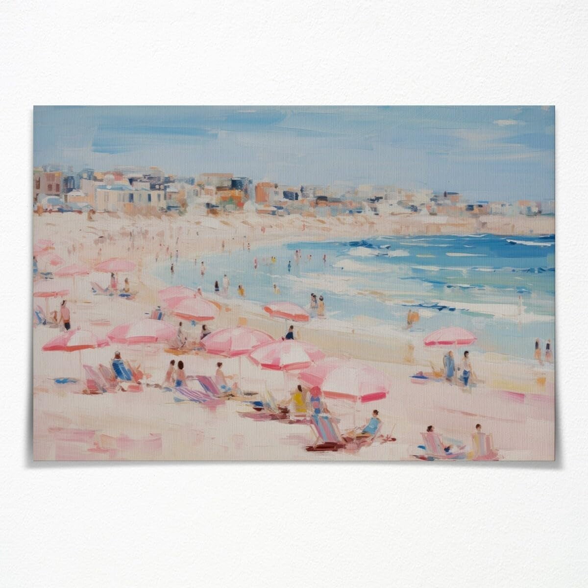 AXXPosters Vintage Beach Canvas Wall Art Abstract Coastal Art Poster ...