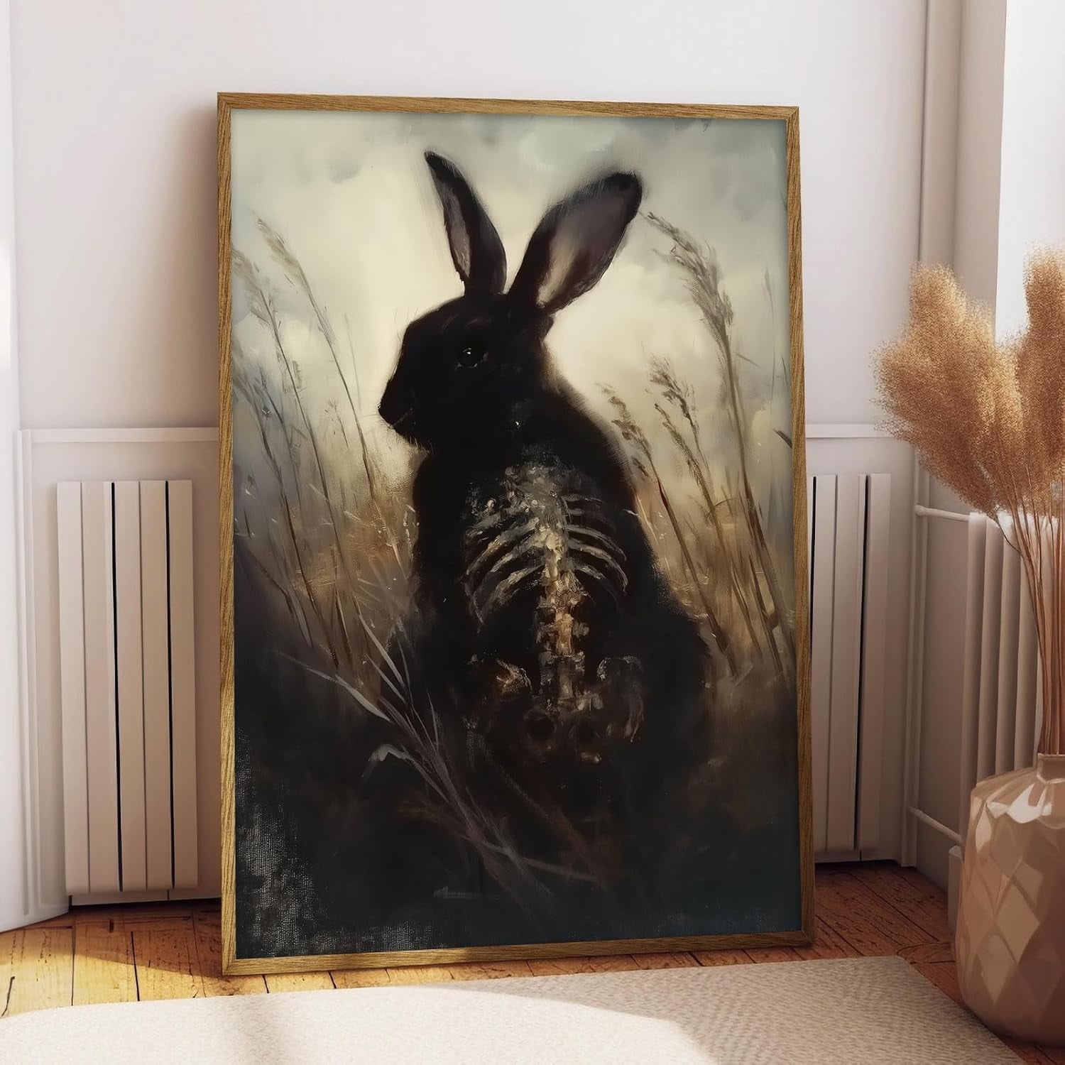 AXXPosters Vintage Rabbit Canvas Gothic Animal Picture Bunny Rabbit ...