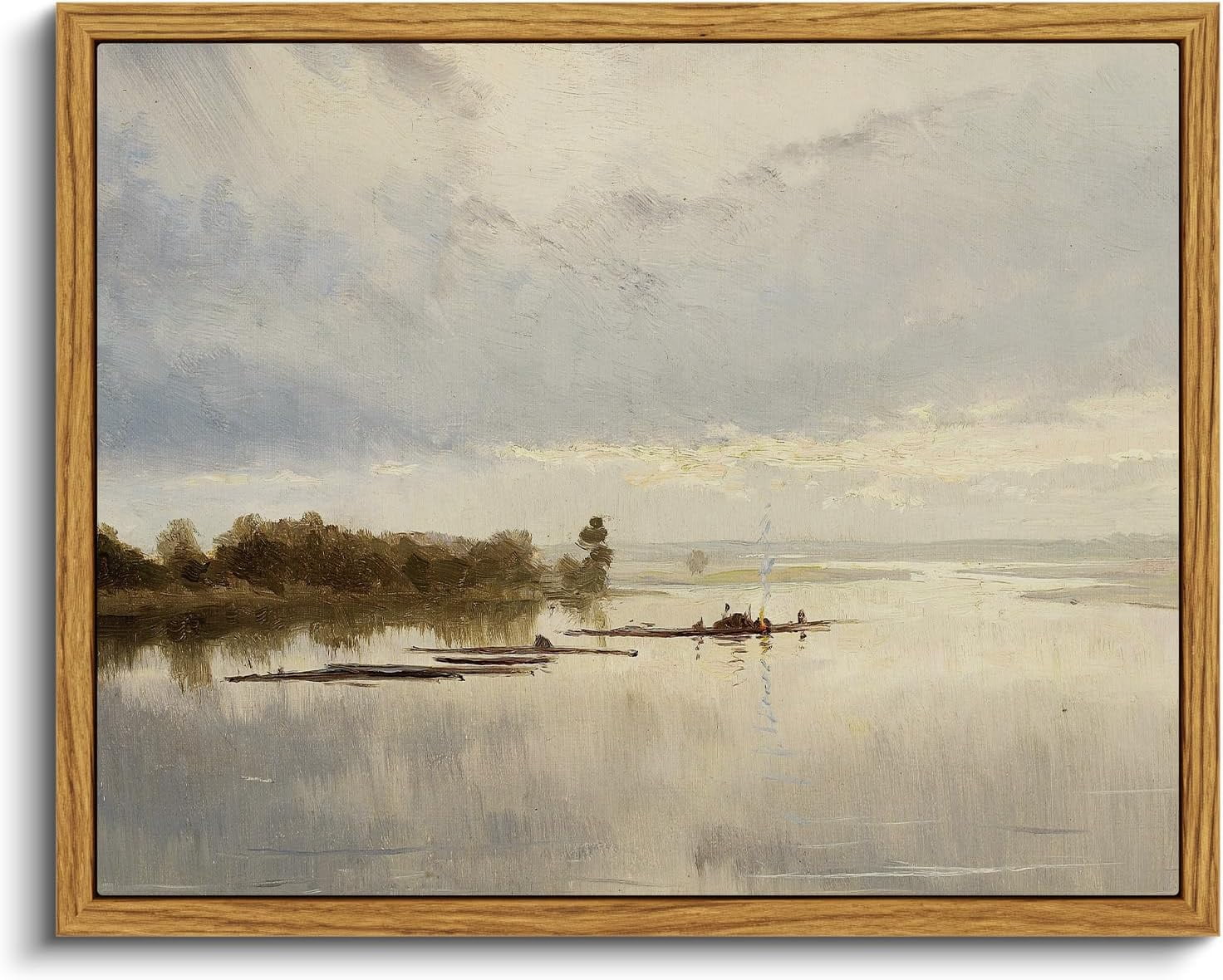 AXXPosters-Vintage Scenery Wall Art, River Landscape Paintings Wall ...