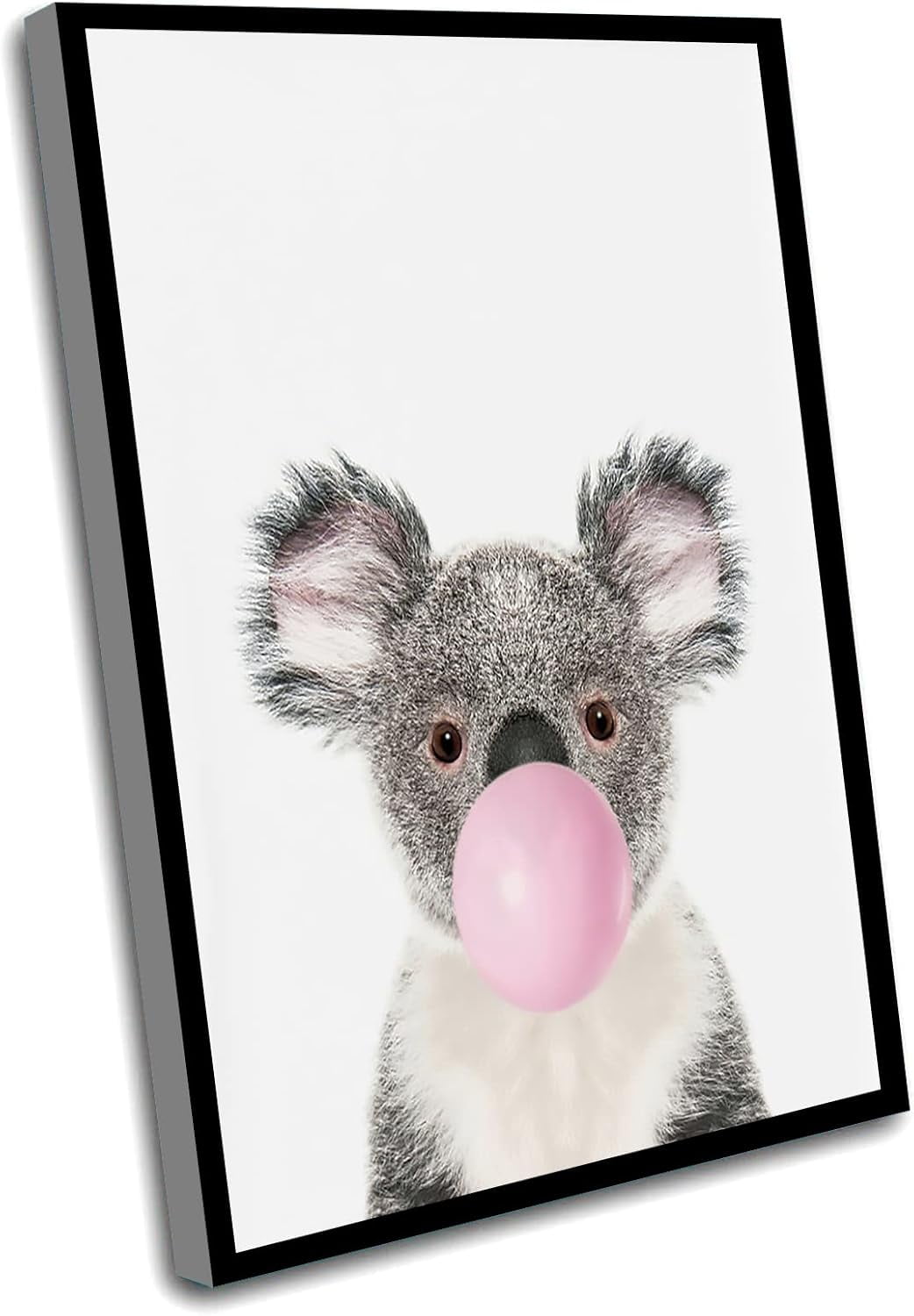 AXXPosters Wall Art Baby Girl Nursery,Koala Print,Koala With Bubble Gum ...