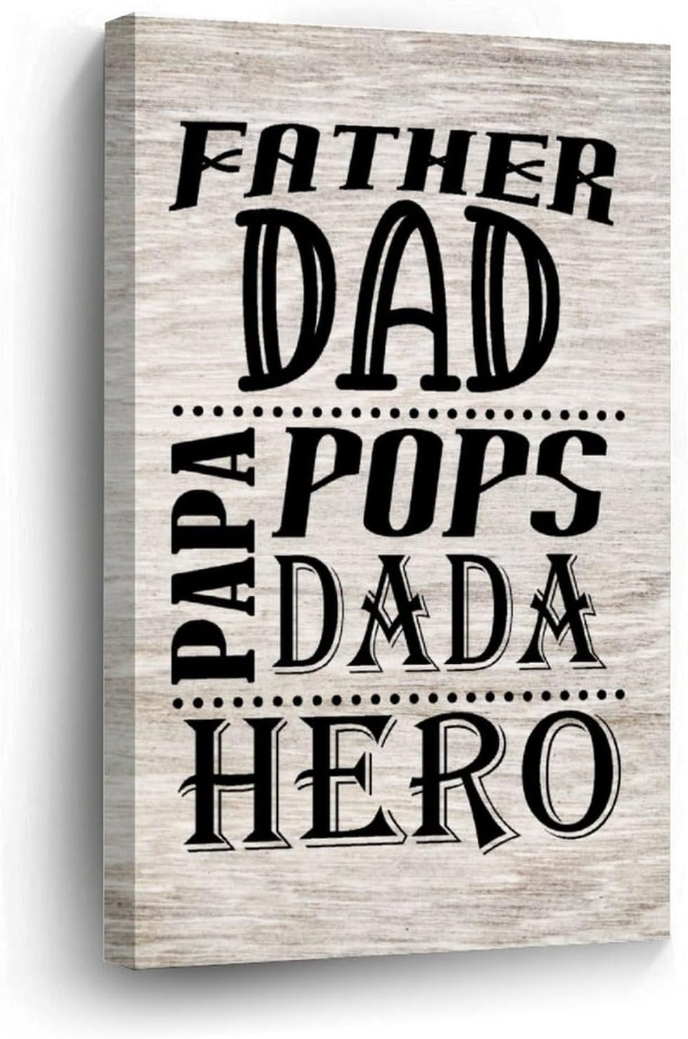 AXXPosters Wall Art Canvas 8x12in,Father Canvas Wall Art Typography ...