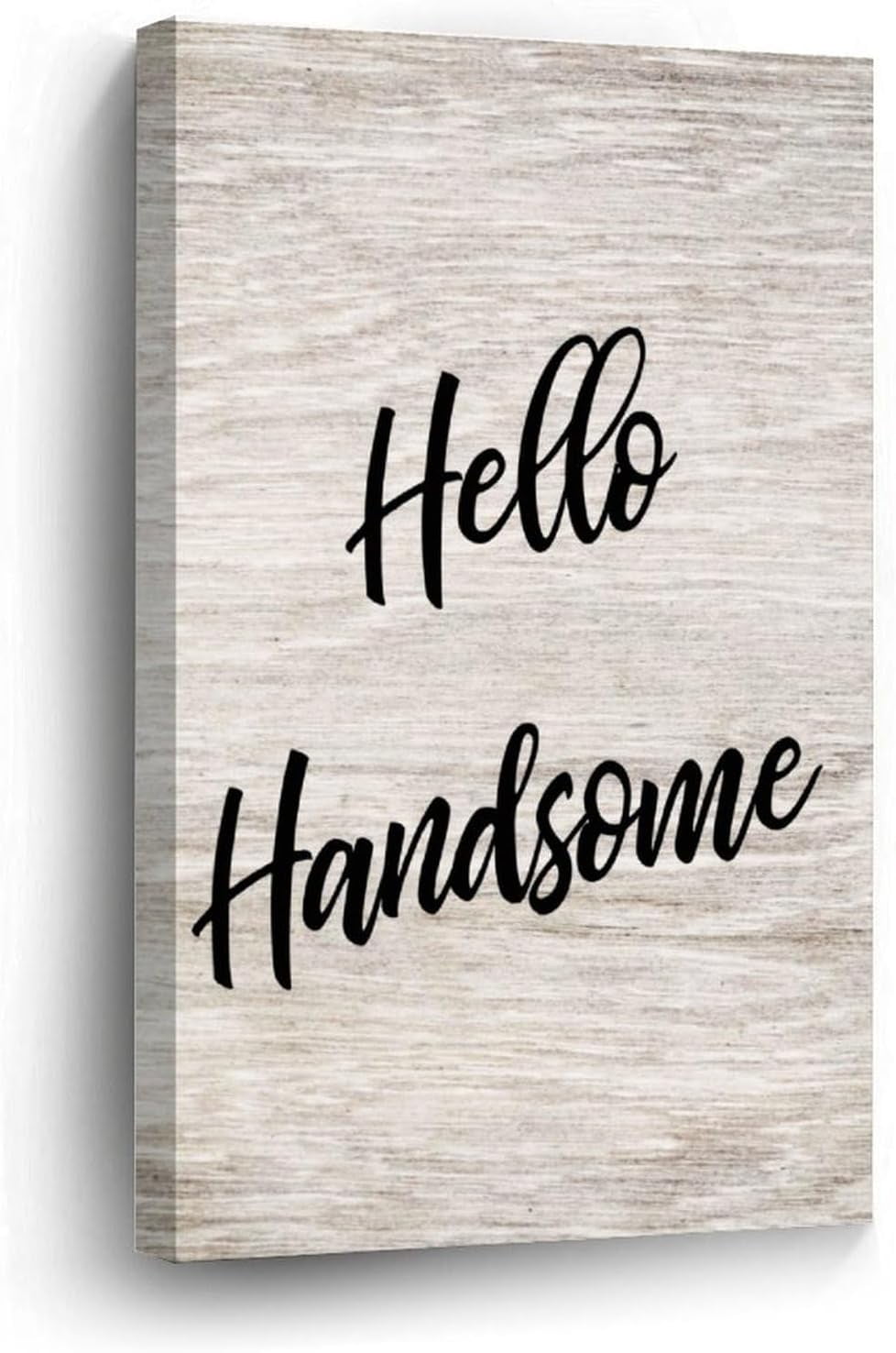 AXXPosters Wall Art Canvas 8x12in,Good Morning Gorgeous-Hello Handsome ...