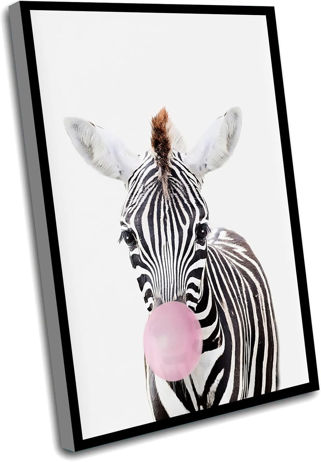 AXXPosters Wall Art For Nursery,Zebra Bubble Gum,Animal Photos With ...