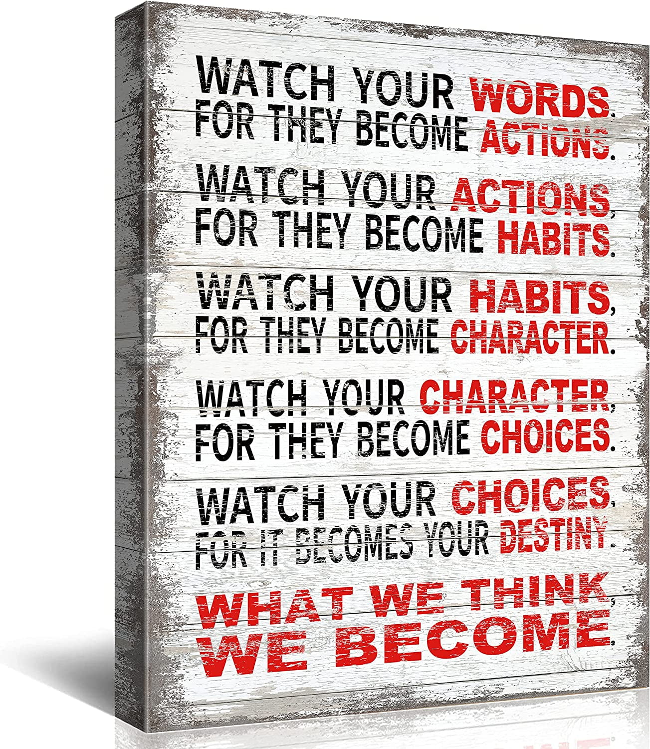 AXXPosters-Watch Your Words Motivational Classroom Poster Modern Canvas ...