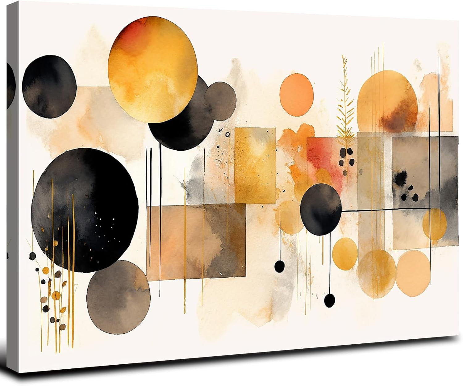 AXXPosters-Watercolor Abstract Canvas Wall Art for Living Room Bedroom ...