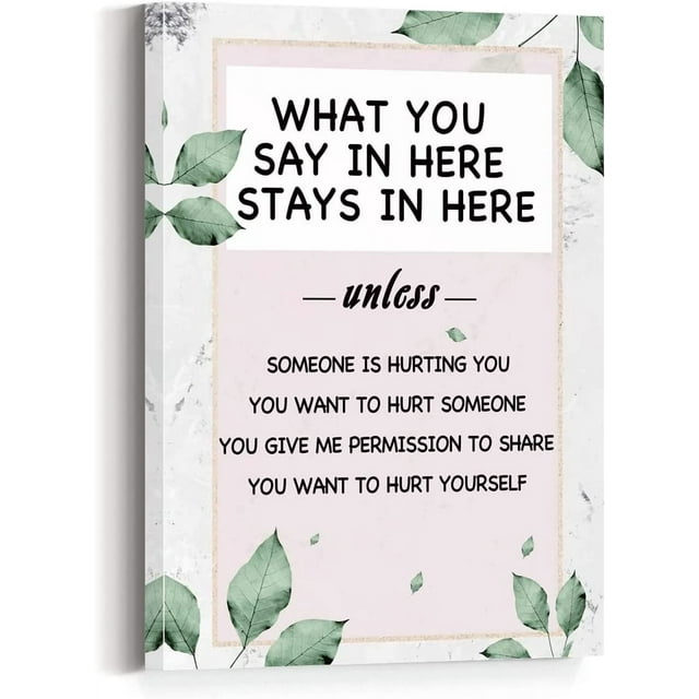 AXXPosters-What You Say in Here Stays in Here Poster,Mental Health ...