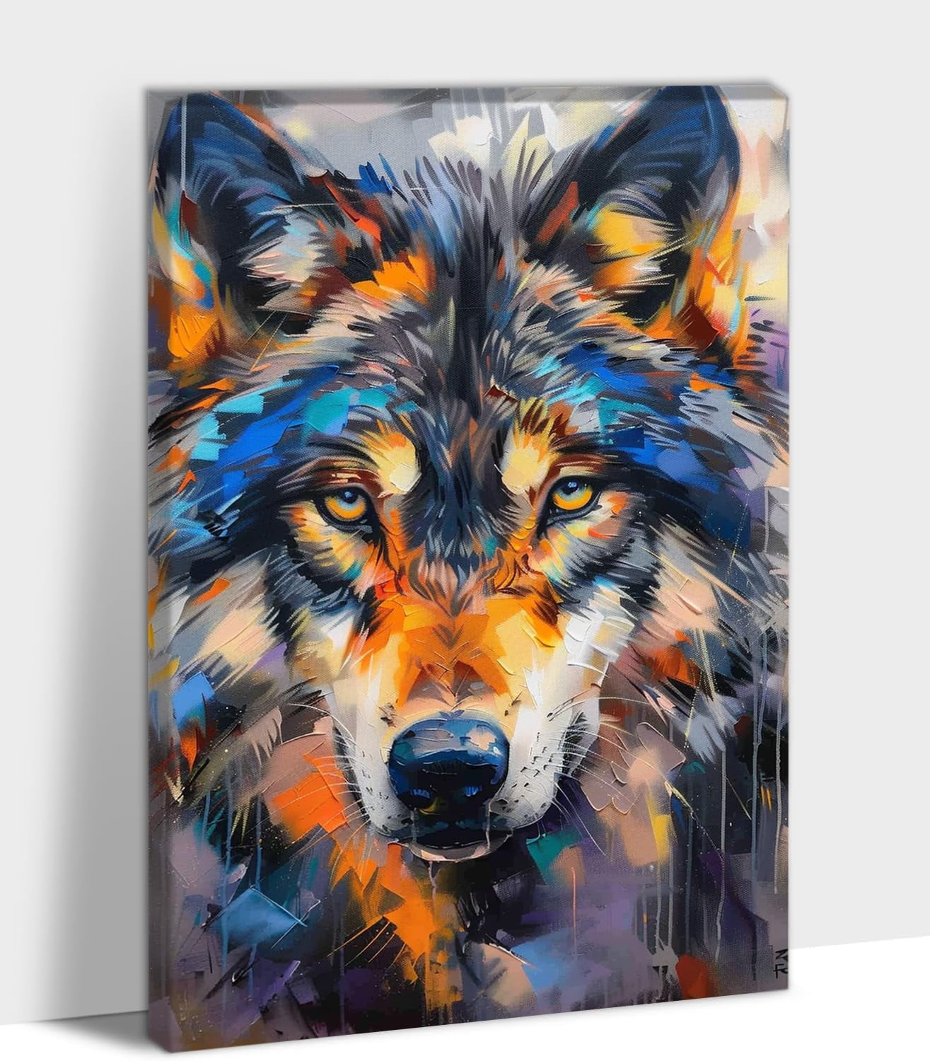 AXXPosters-Wolf Wall Art Canvas - Forest Wolf Pictures Wall Decor for ...