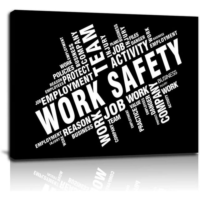 AXXPosters-Work Safety Canvas Print Wall Art for company \u2022 Office ...