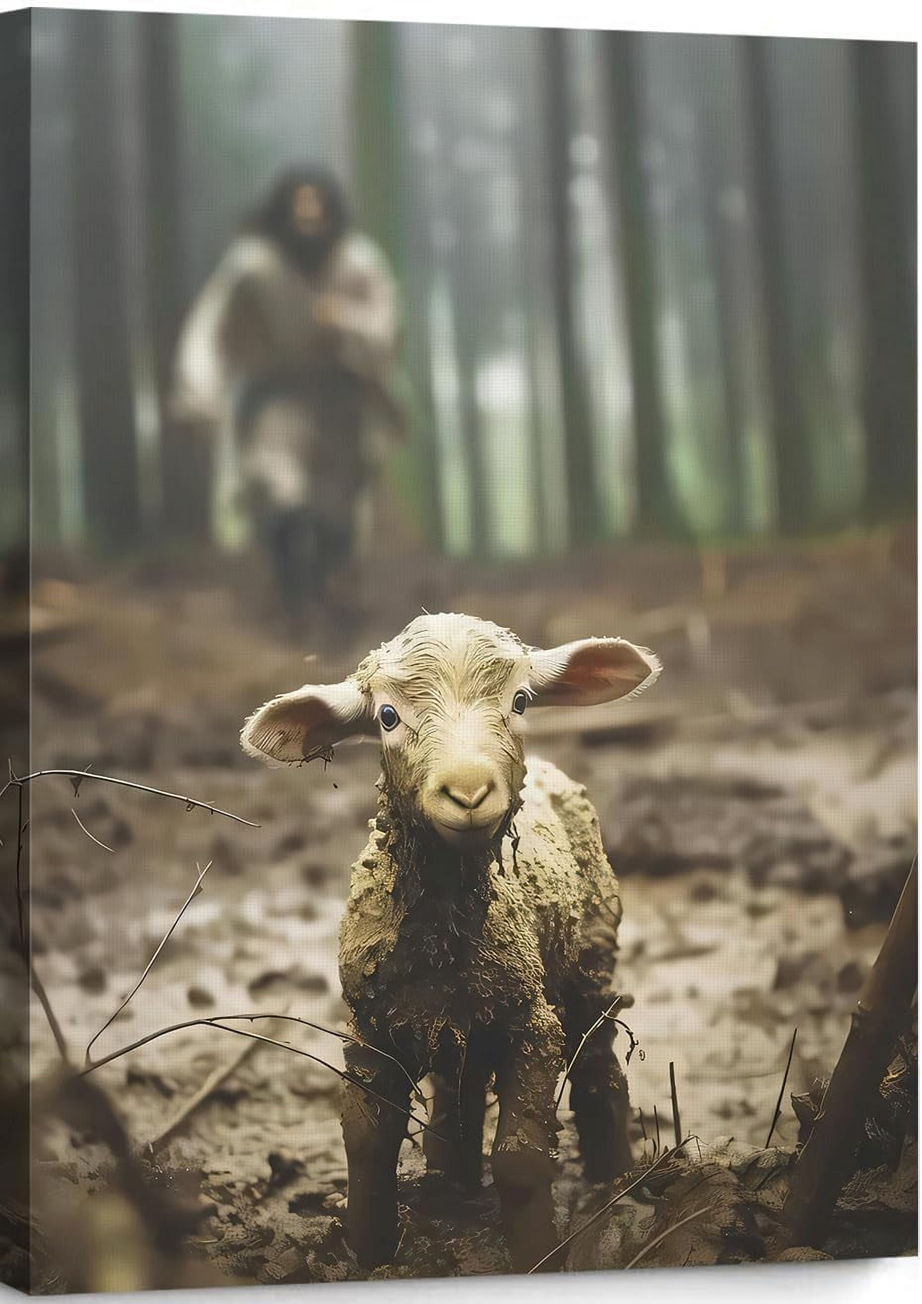 AXXPosters-Wrapped Canvas Christian Wall Art Jesus Artwork Painting ...