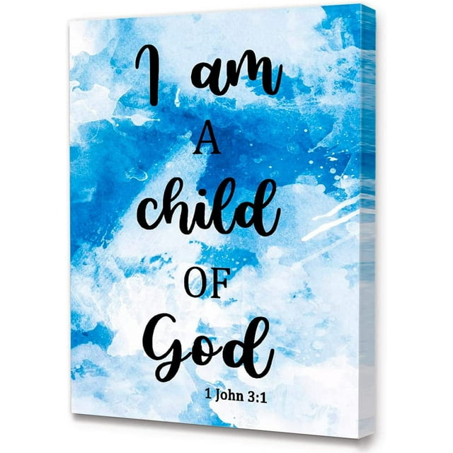 AXXPosters-Y069 I Am A Child Of God Inspirational Canvas Wall Art,Bible ...
