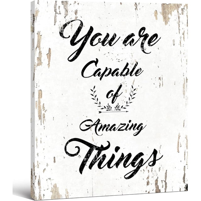 AXXPosters-You Are Capable of Amazing Things Quote | | Canvas Print ...