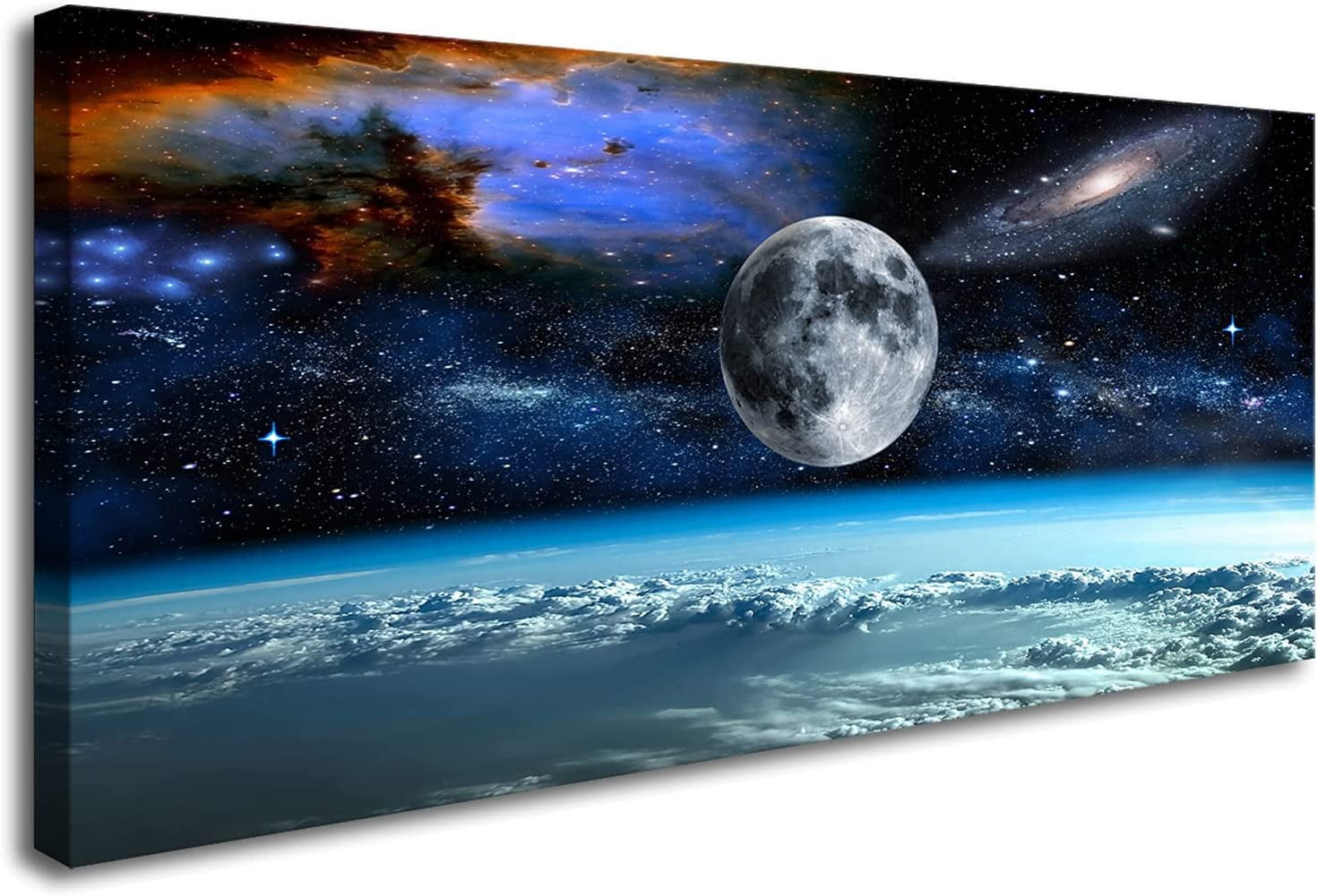 AXXPostersFC2550 Space View From Earth Space Canvas Wall Art Landscape ...