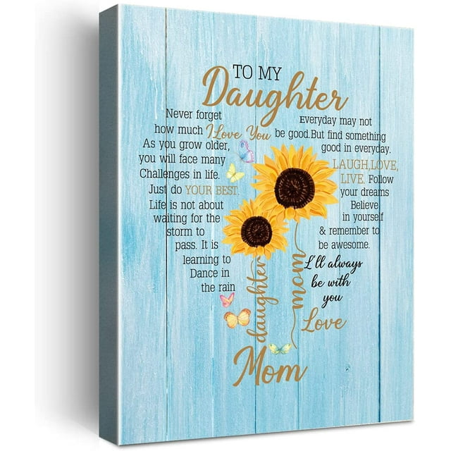 AXXPostersGifts for Daughter - Hangable Canvas Poem Prints Framed ... AXXPostersGifts for Daughter - Hangable Canvas Poem Prints Framed ...