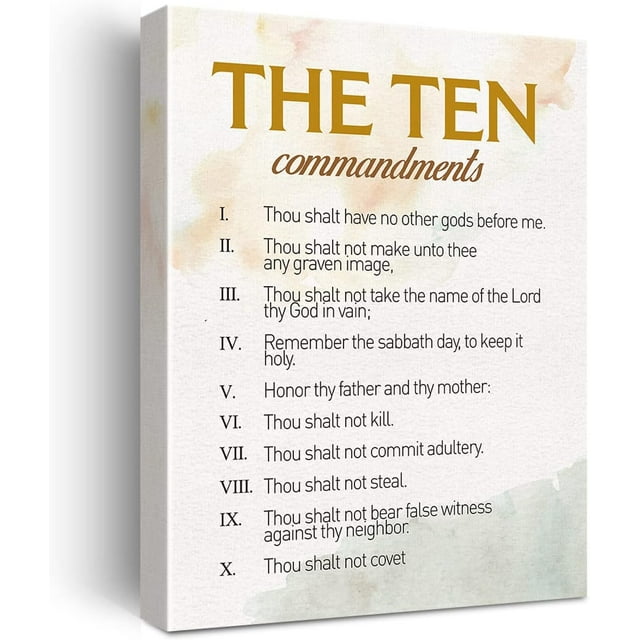 AXXPostersInspirational 10 Commandments Print Ten Commandment Paintings ...